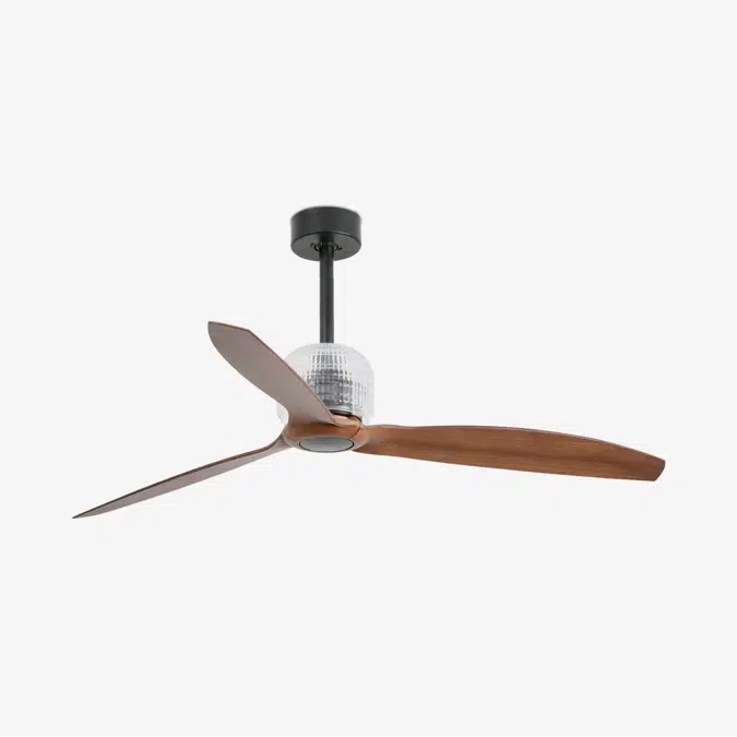 BIM objects - Free download! DECO FAN M Black/wood FAN LED with DC ...
