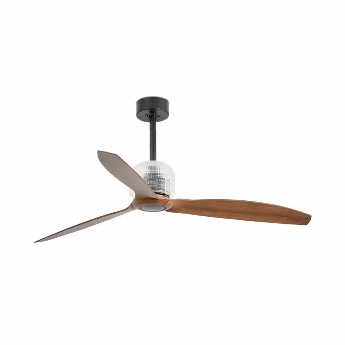 BIM objects - Free download! DECO FAN M Black/wood FAN LED with DC ...