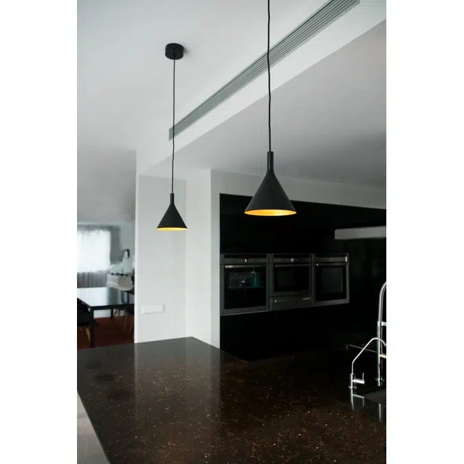 Objetos BIM - ¡Descarga gratis! PAM 165 Colgante negra y oro | BIMobject