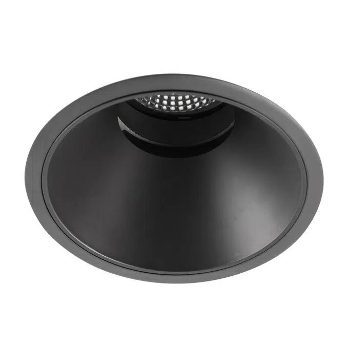 BIM objects - Free download! DEEP78 Downlight round black 36° 3000K ...