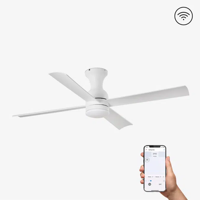 BIM objects - Free download! FRASER XL LED White fan SMART | BIMobject