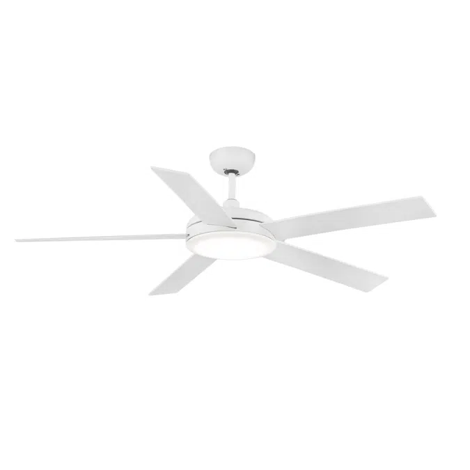 BIM objects - Free download! NOVA LED White ceiling fan | BIMobject
