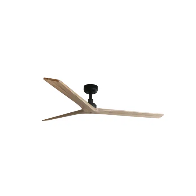 BIM objects - Free download! KLIM L Black/light oak wood fan DC | BIMobject