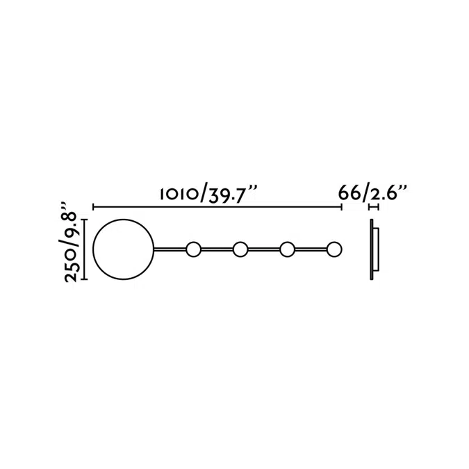 BIM objects - Free download! HAN LED White wall lamp/coat rack | BIMobject