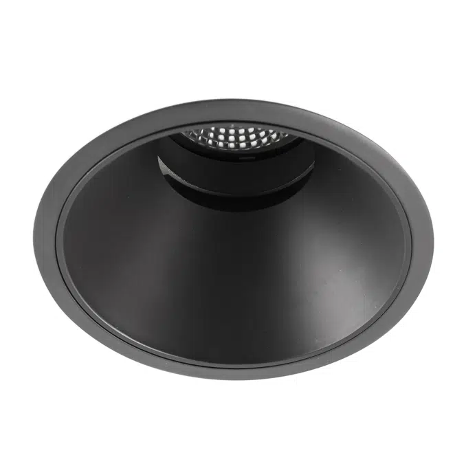 BIM objects - Free download! DEEP90 Downlight round black 36° 3000K ...