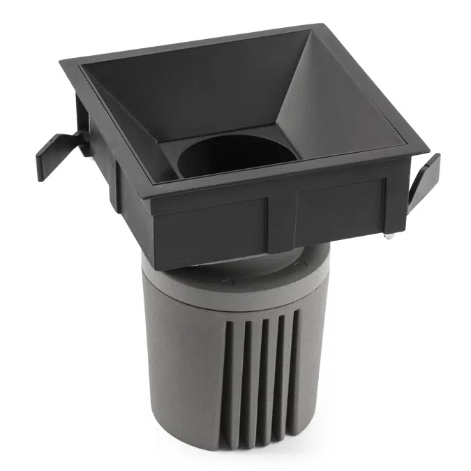 BIM objects - Free download! DEEP90 Downlight square black 15° 3000K ...