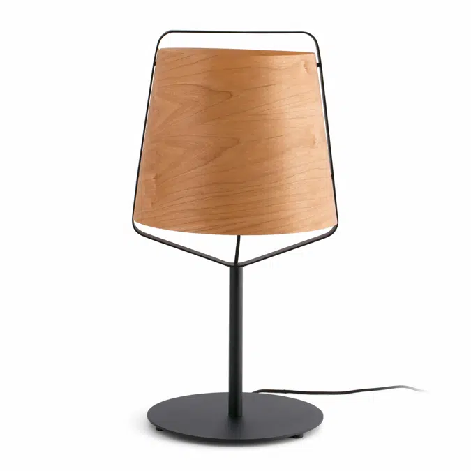 BIM objects - Free download! STOOD Black and wood table lamp | BIMobject