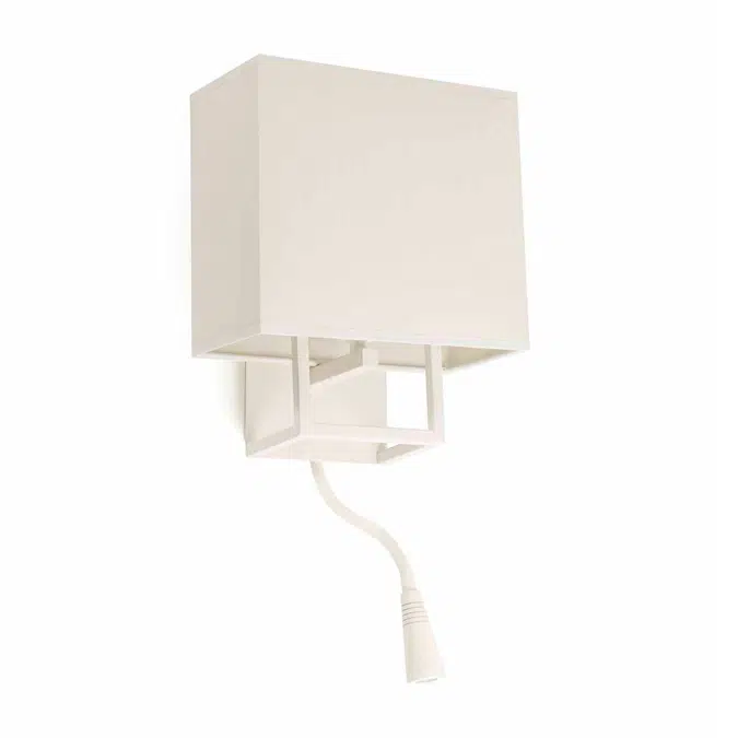 BIM objects - Free download! VESPER White wall lamp with reader | BIMobject