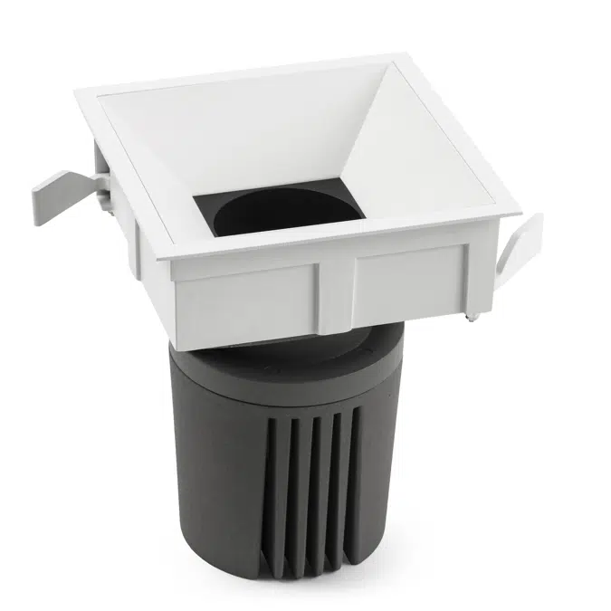 BIM objects - Free download! DEEP90 Downlight square white 60° 2700K ...