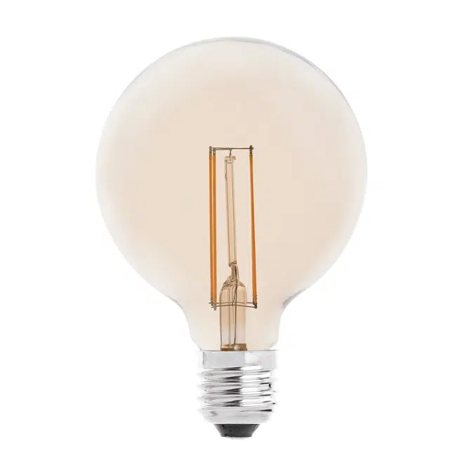 BIM objects - Free download! Bulb GLOBE FILAMENT LED AMBER E27 4W 2200K | BIMobject