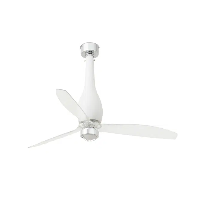 BIM objects - Free download! ETERFAN M LED Matt white/transparent fan ...