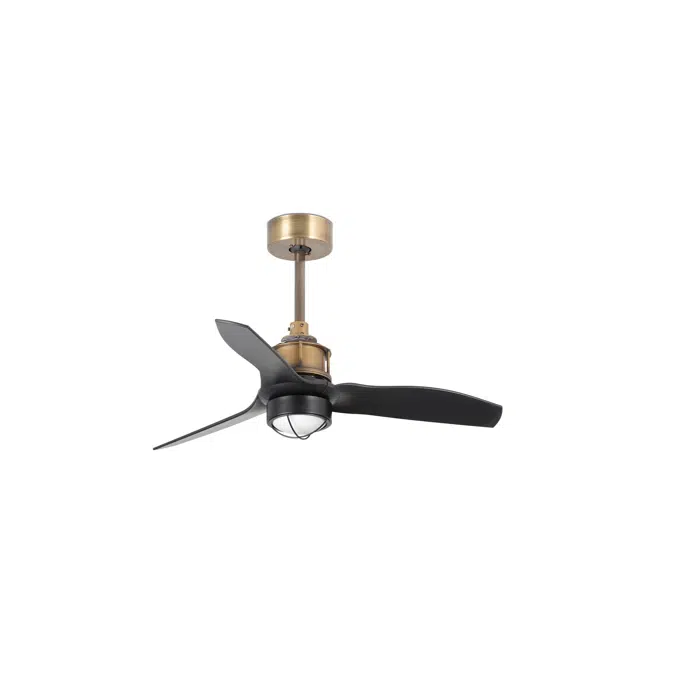 BIM objects - Free download! JUST FAN S LED Old gold/black fan 81cm ...