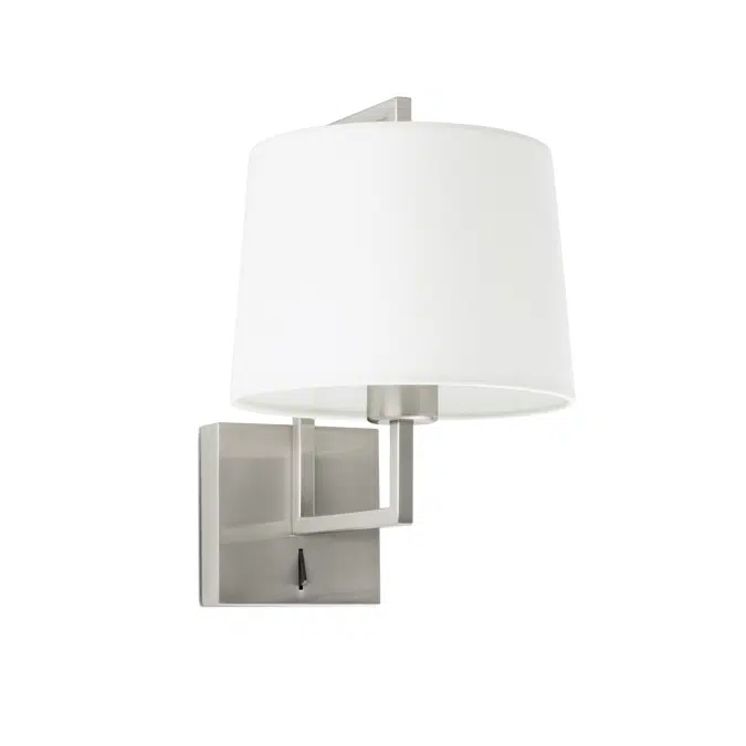 BIM objects - Free download! FRAME Matt nickel/white wall lamp | BIMobject