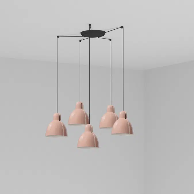 BIM objects - Free download! VENICE 5L Pink pendant lamp | BIMobject
