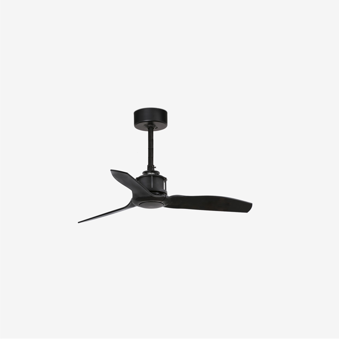 BIM objects - Free download! JUST FAN Matt black ceiling fan with DC ...