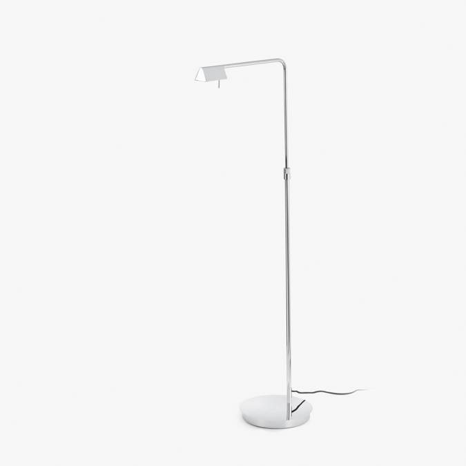 BIM objects - Free download! ACADEMY LED Chrome floor lamp | BIMobject