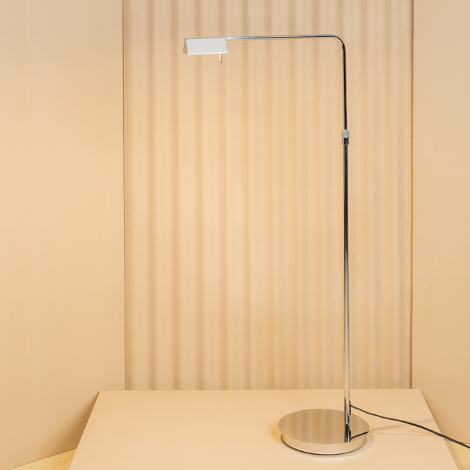 BIM objects - Free download! ACADEMY LED Chrome floor lamp | BIMobject
