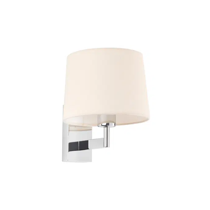 BIM objects - Free download! ARTIS Chrome/beige wall lamp | BIMobject