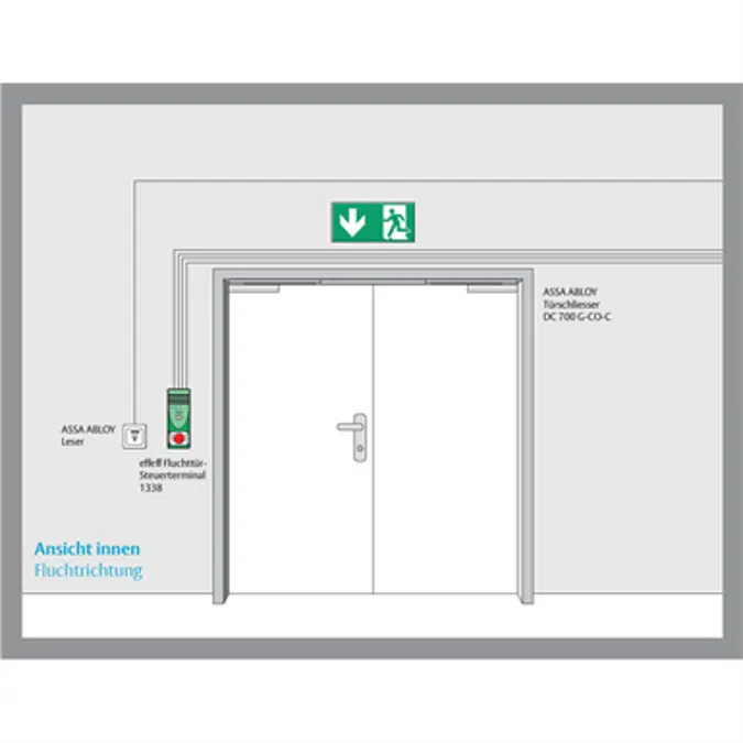 BIM objects - Free download! Two-leaf escape door | BIMobject
