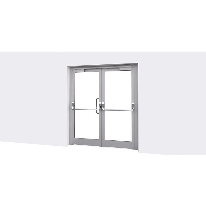 Objetos BIM - ¡Descarga gratis! Aluminum Door- Access control - Panic ...