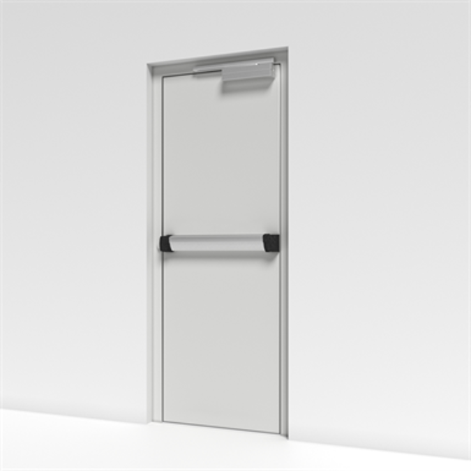 BIM objects - Free download! Controlled emergency exit door | BIMobject