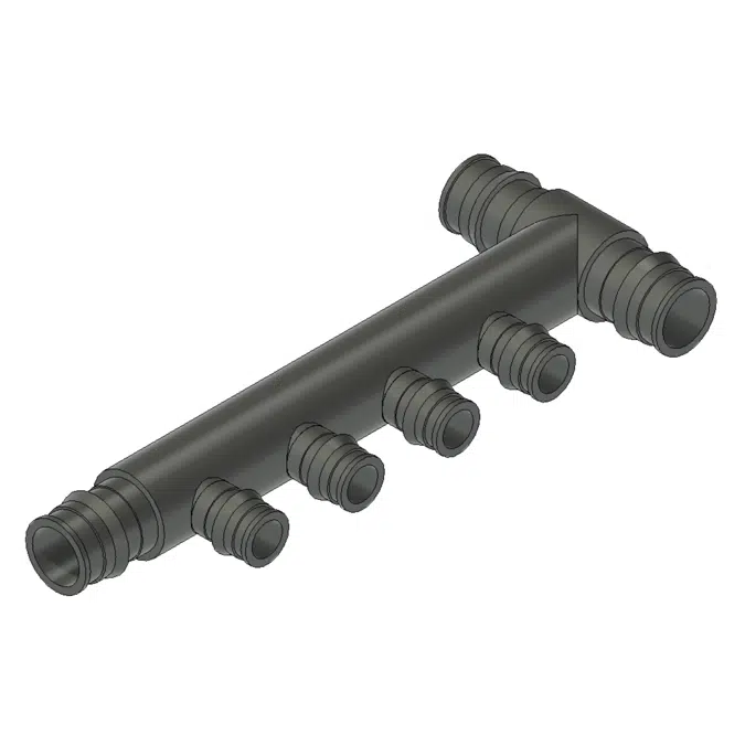 BIM objects - Free download! EP Flow-Through Multi-Port Vertical Tees ...