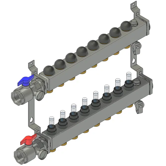Last ned gratis BIM-innhold fra BIMobject Stainless-Steel Manifold Assembly, 1-1/4" with Flow ...