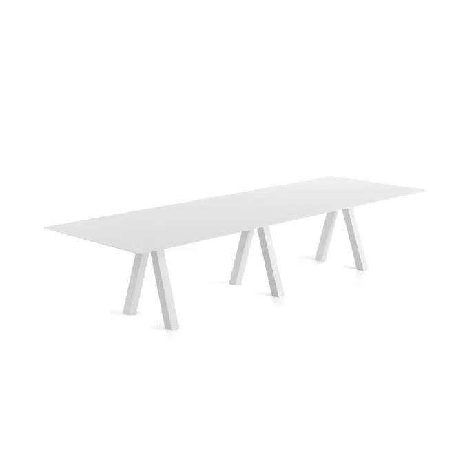 Objetos BIM - ¡Descarga gratis! Trestle Table H74 Double 360x120 ...