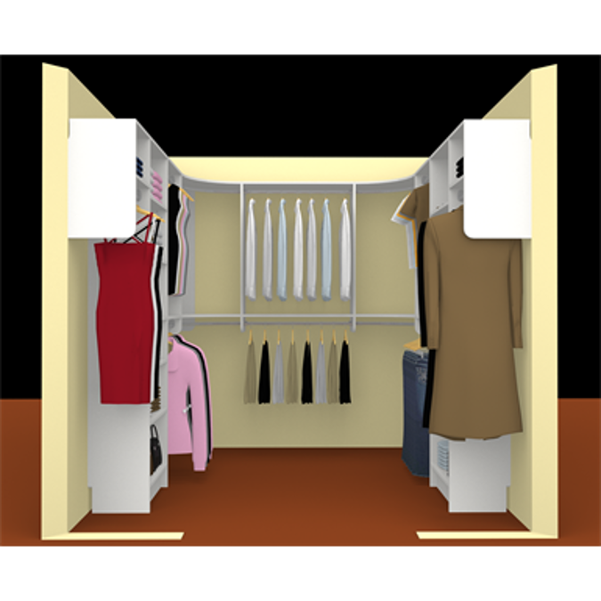 BIM objects - Free download! MasterSuite Closet Custom Series Walk-In ...