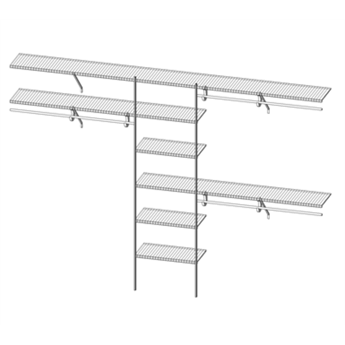 BIM objects - Free download! Fixed Ventilated Fixed Shelving, Wardrobe ...