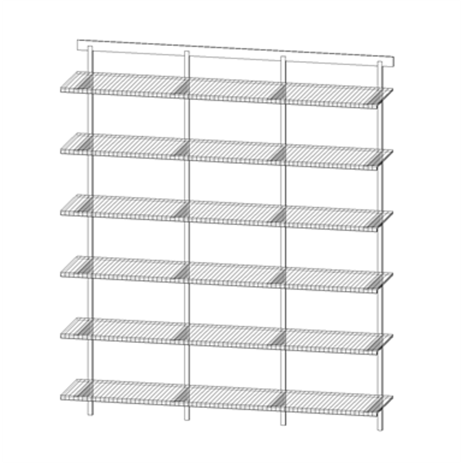 BIM objects - Free download! Adjustable Ventilated Wire - Closet ...