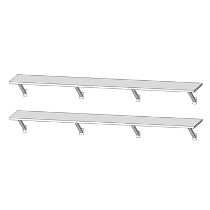 BIM objects - Free download! ExpressShelf™ Solid Wood Shelving for ...