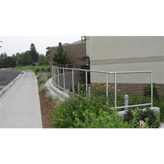 BIM objects - Free download! Aluminum Cable Rail, 42" High Multi Strand ...