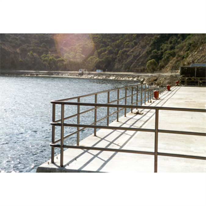 BIM objects - Free download! Aluminum Multi-Line Guardrail, Multi Line ...