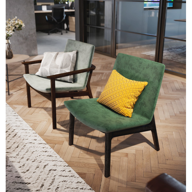 BIM objects - Free download! Swoosh Chairs | BIMobject