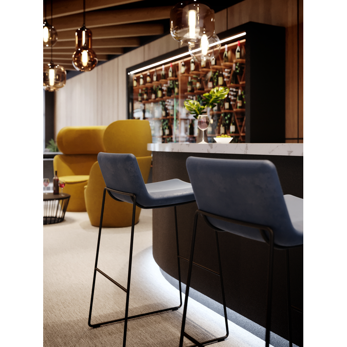 BIM objects - Free download! Swoosh Stools | BIMobject