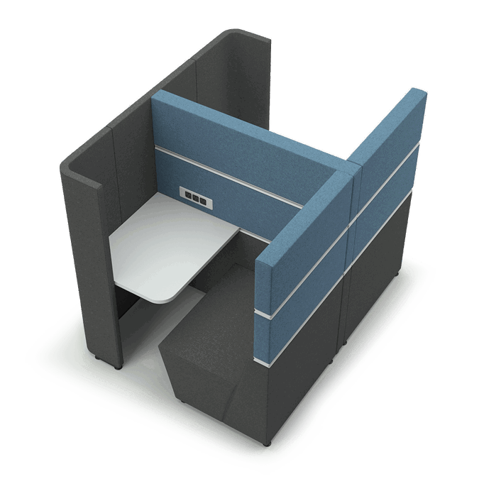 BIM objects - Free download! Cubbi Booths with 800mm MFC work surface ...
