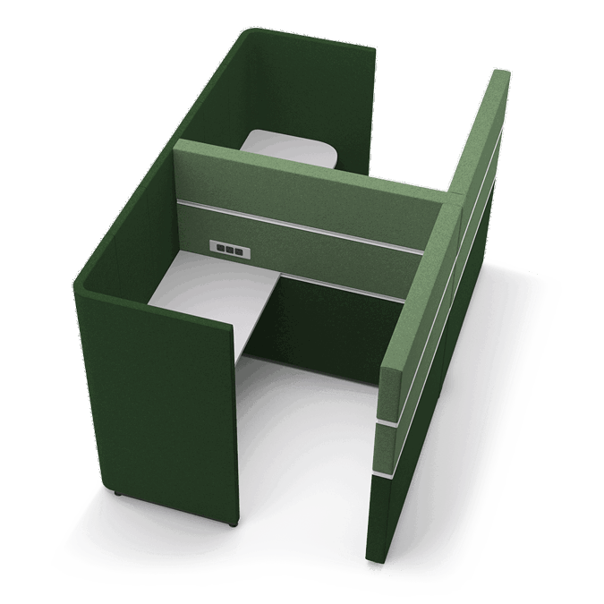 BIM objects - Free download! Cubbi Booths with 1200mm MFC work surface ...