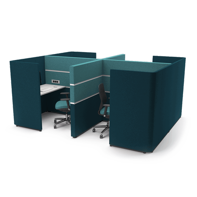 BIM objects - Free download! Cubbi Booths with 1200mm MFC work surface ...