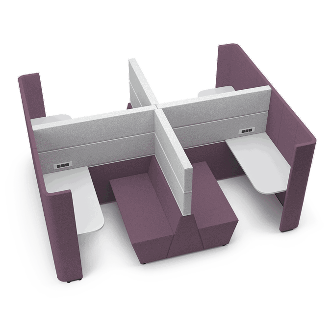 BIM objects - Free download! Cubbi Booths with 1200mm MFC work surface ...