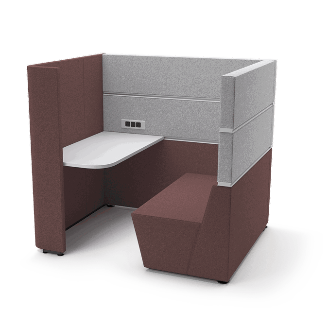 BIM objects - Free download! Cubbi Booths with 1200mm MFC work surface ...