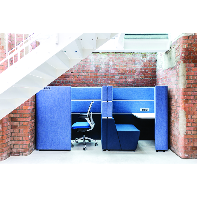 BIM objects - Free download! Cubbi Booths with 1200mm MFC work surface ...