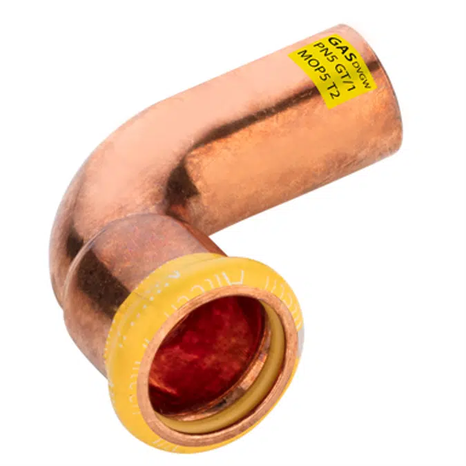 BIM objects - Free download! Press M-profile, GAS, Elbow 90 M/F, cu ...