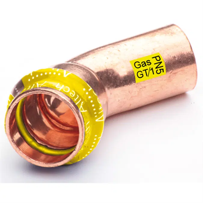 BIM objects - Free download! Press V-profile, GAS, Elbow 45 M/F, cu ...