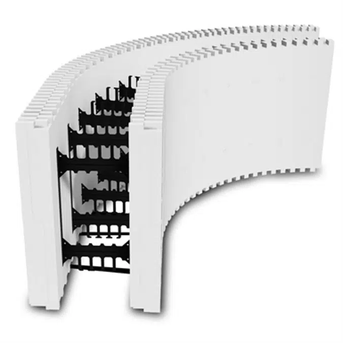 BIM objects - Free download! BuildRadius 4' 6" ICF Radius Forms | BIMobject