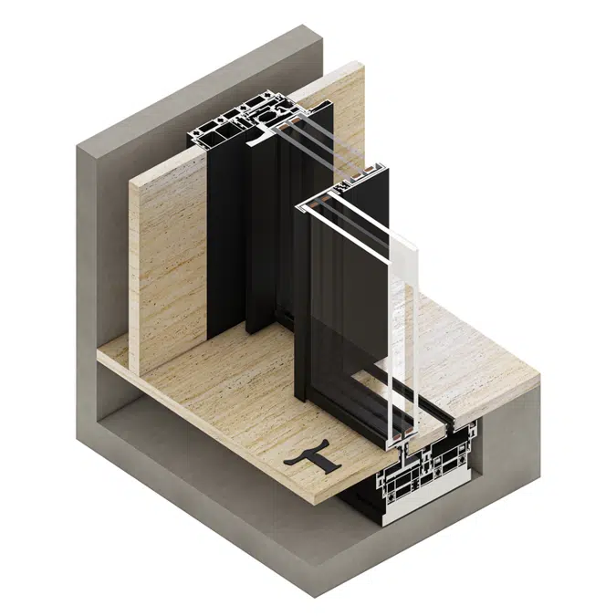 BIM objects - Free download! Titoni Seamless Aluminum Sliding Door ...