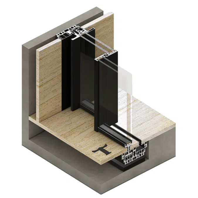 BIM objects - Free download! Titoni Seamless Aluminum Sliding Door ...