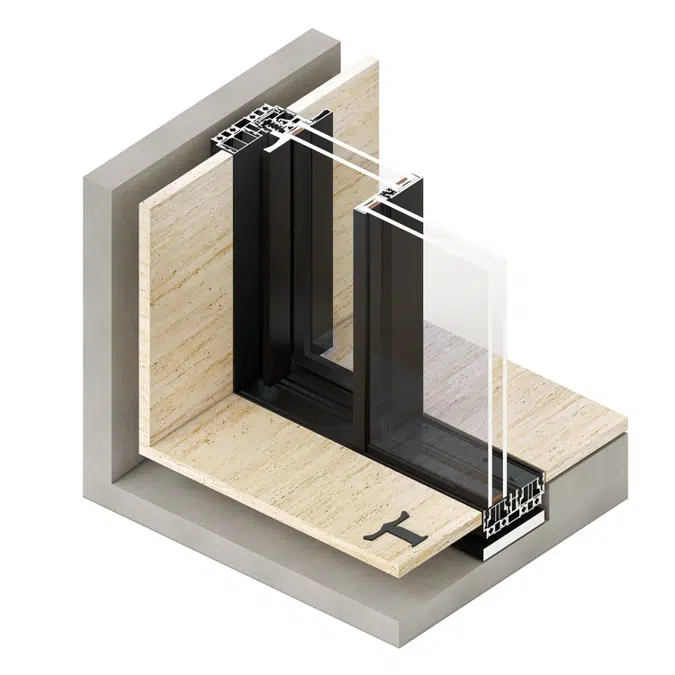 Objetos BIM - Download gratuito! Titoni Icon Plus Aluminum Sliding Door ...