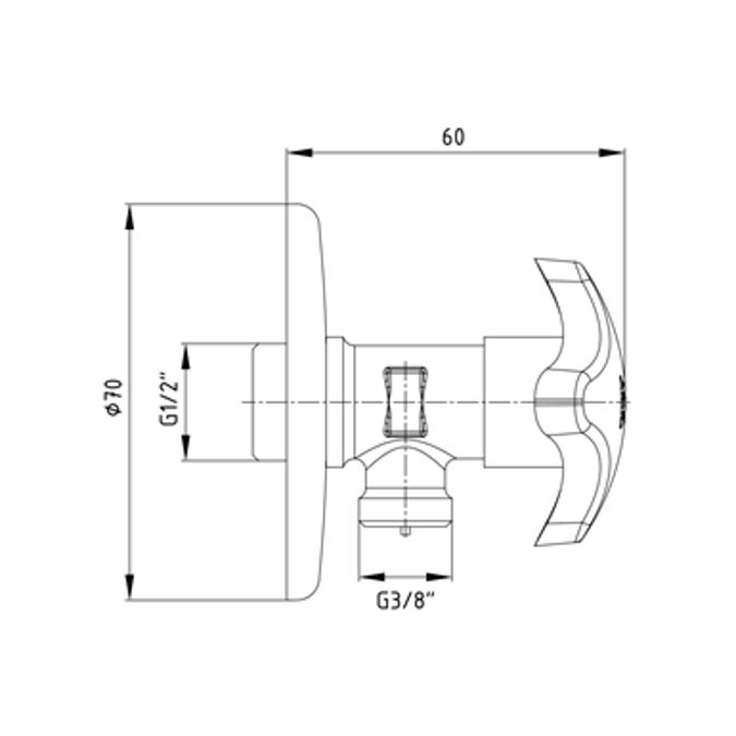 BIM objects - Free download! Filtered Stop Tap | BIMobject