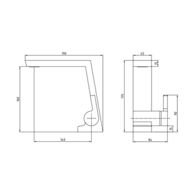 BIM objects - Free download! Icon Basin Mixer | BIMobject